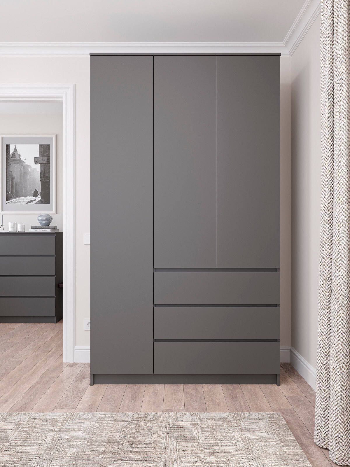 МС Мори Шкаф МШ 1200.1 (МП) Графит