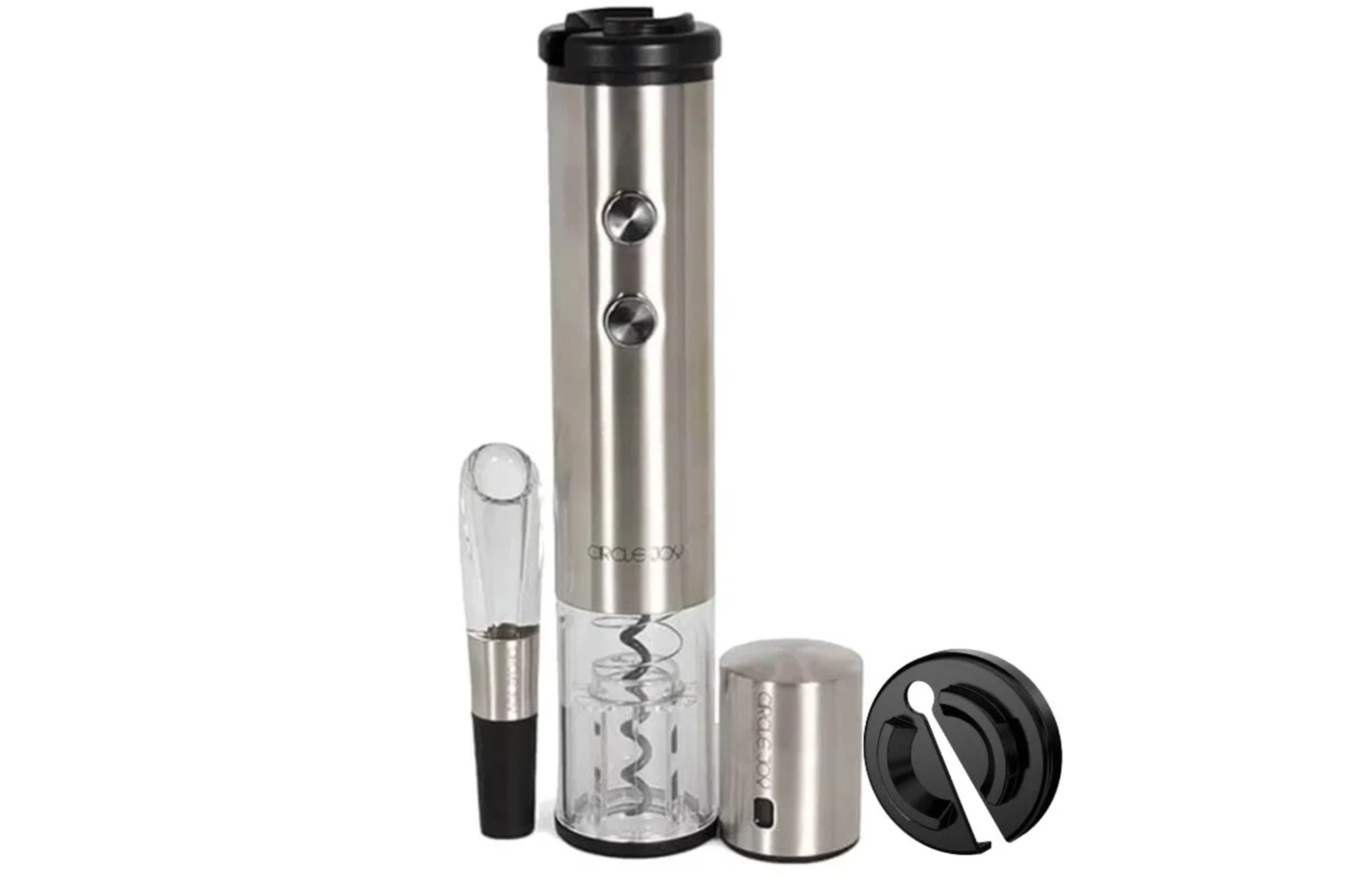 Набор аксессуаров Circle Joy Электрический штопор с набором аксессуаров для вина 4 в1 с питанием от батарей Circle Joy Electric Wine accessories GIFT SET (CJ-TZ02) CN, серебристый