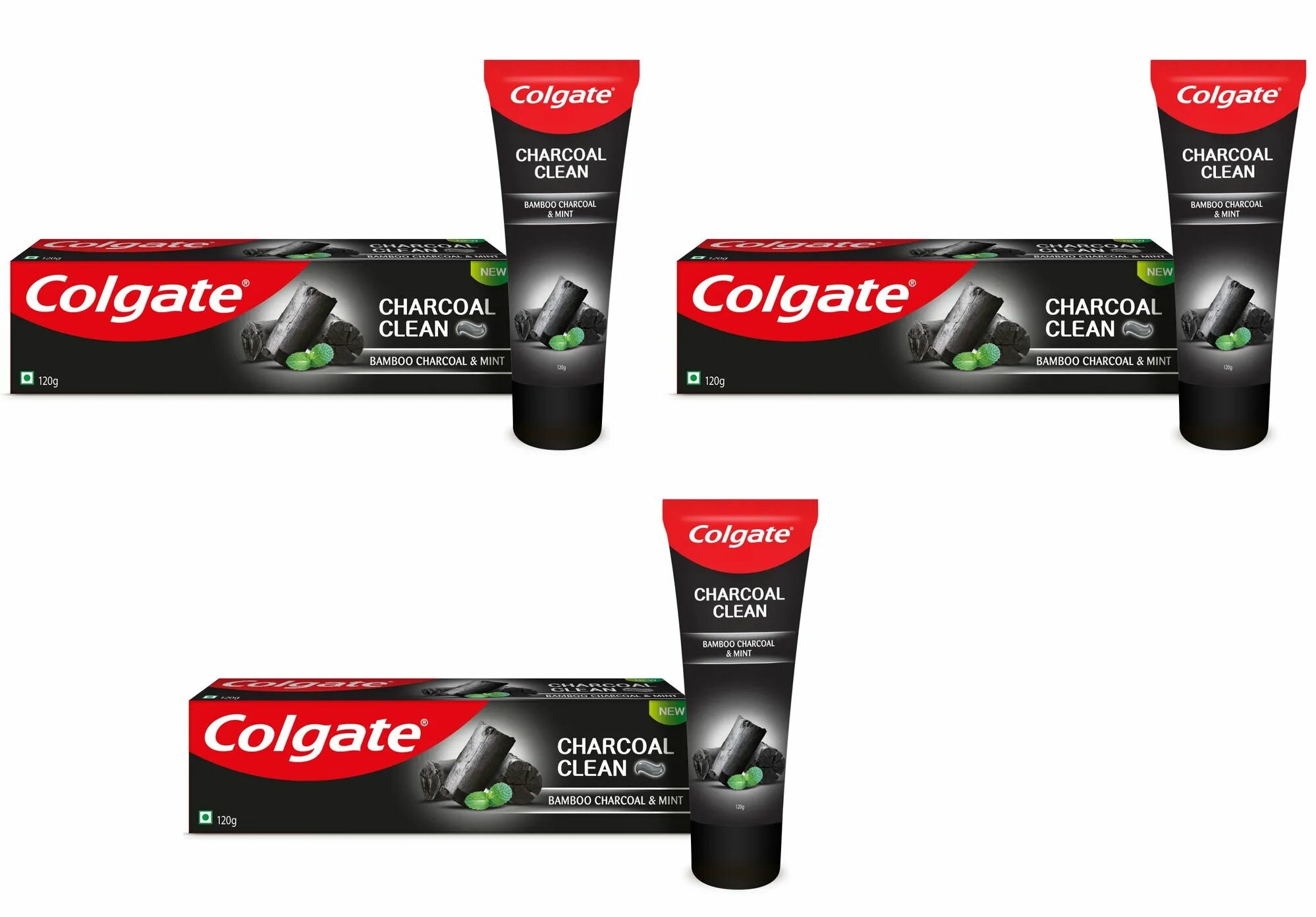 Colgate Зубная паста Бамбуковый уголь, 120 г, 3 уп.