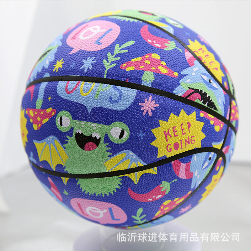 Баскетбольный мяч Little Monster Basketball №5, для детей, влагопоглощение, пылезащита, искусственная кожа