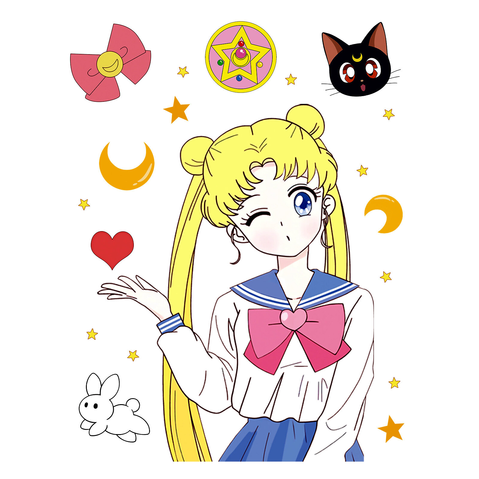 Наклейка "Водяная ледяная луна Sailor Moon", для багажа, водонепроницаемая, детская