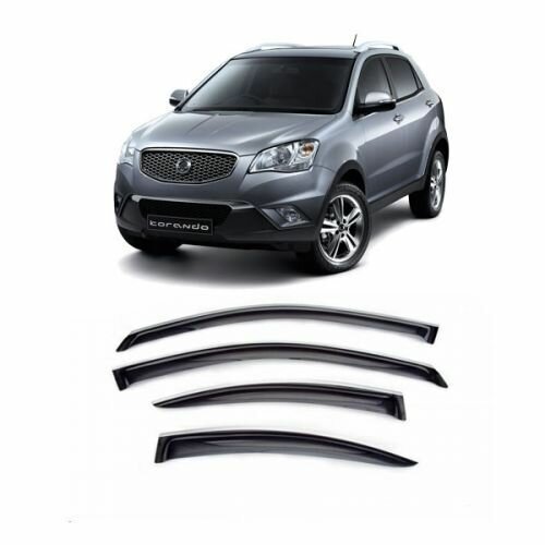 Дефлекторы боковых окон SSANG YONG Actyon Ссанг Ионг Актион (2010- 2013) дефлекторы окон