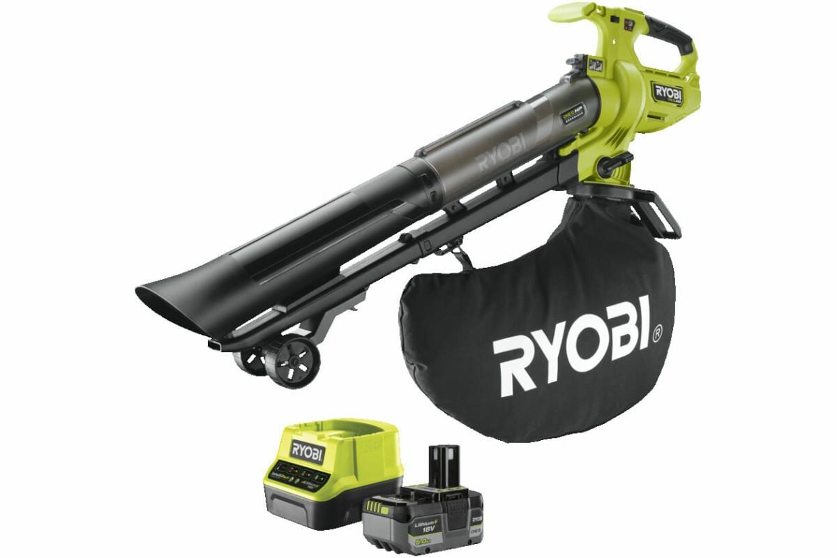 Бесщеточный садовый пылесос-воздуходувка Ryobi ONE+ 18В RY18BVXA-150