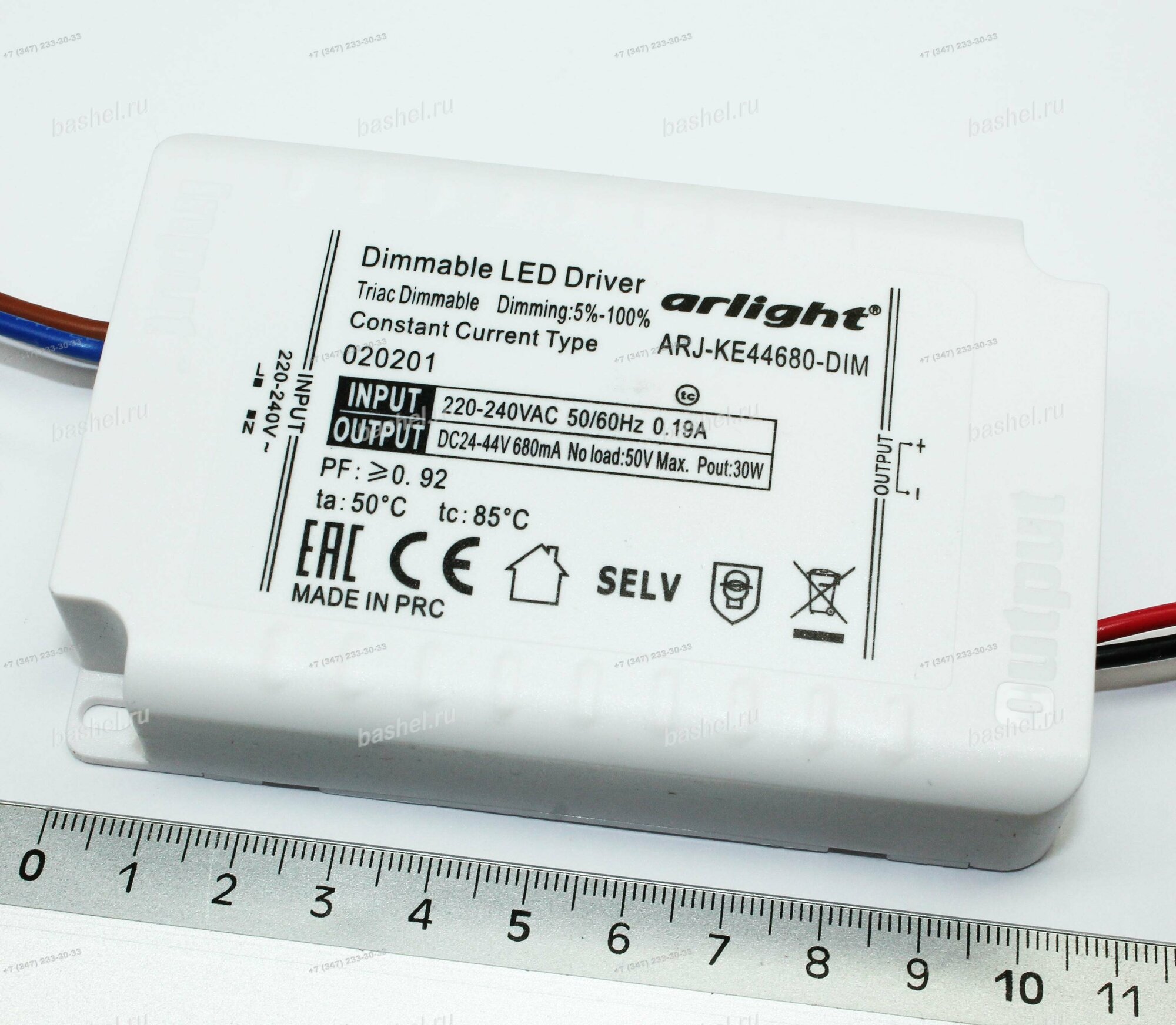 24-44VDC, 0-680mA, вх.220-240VAC, 30W, Triac, PFC ARJ-KE44680-DIM, Драйвер тока, Arlight