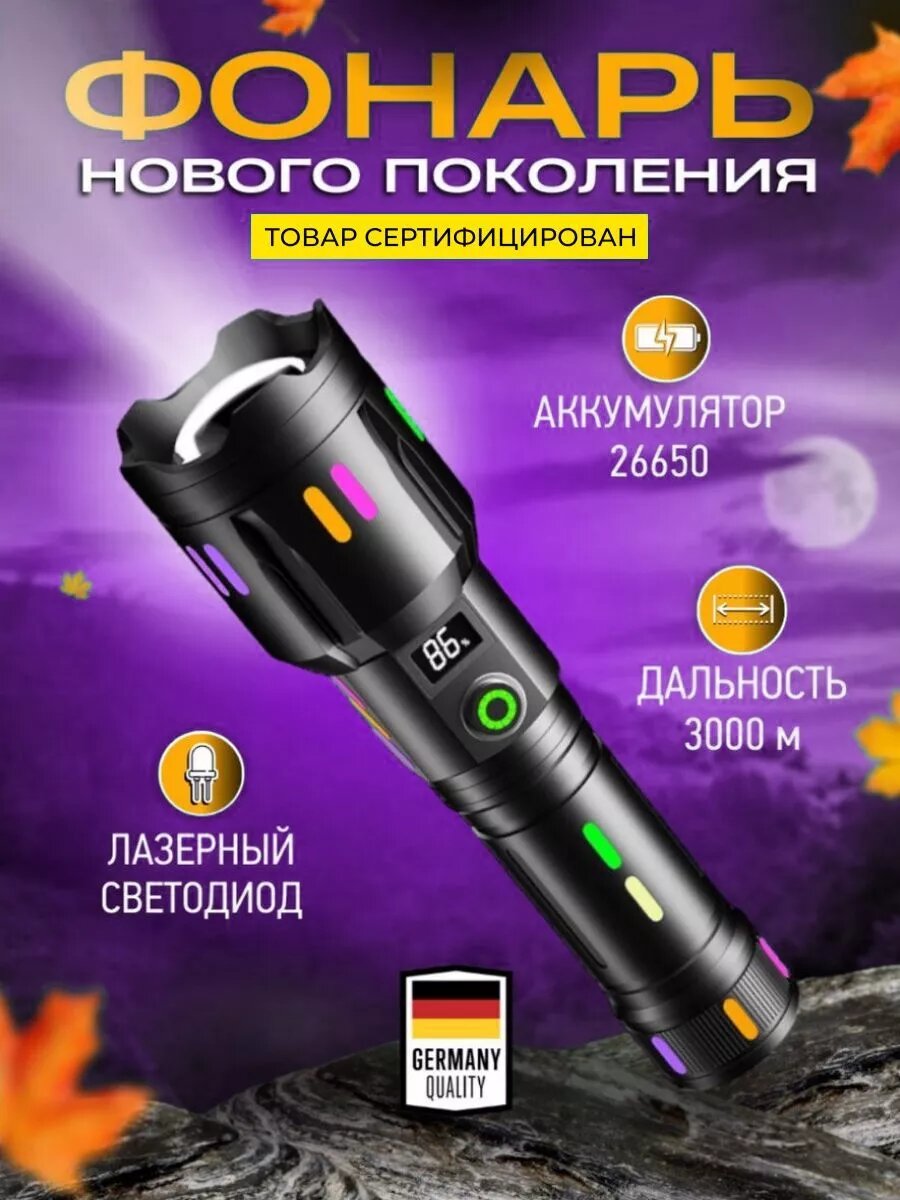 Светодиодный ручной фонарик с led экраном