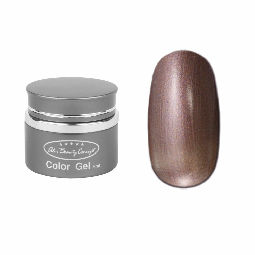 Alex Beauty Concept Цветной эластичный гель для ногтей Neo Teck Color Gel, цвет серебряный 69712, 5 мл
