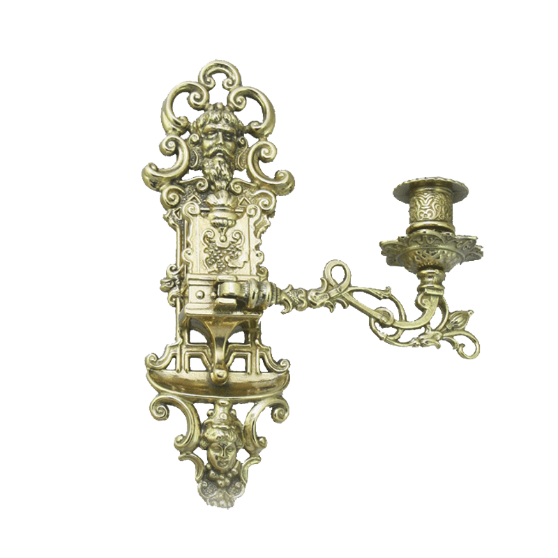 Настенный подсвечник "Антик" BRONZA PORTUGAL, латунь, на 1 свечу