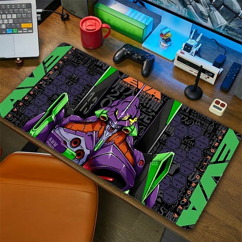 Игровой коврик для мыши NEON GENESIS EVANGELION, нескользящая основа, 40 см x 90 см