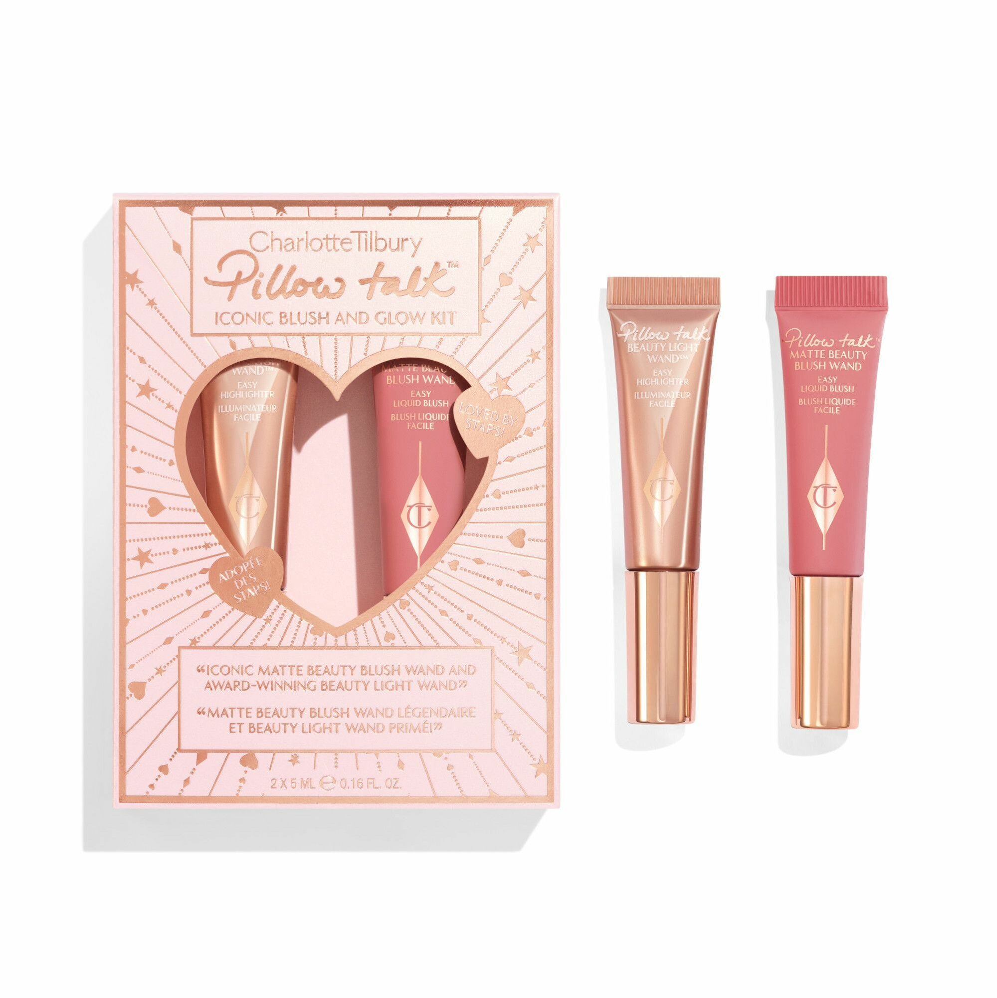 Подарочный набор косметики для макияжа Charlotte Tilbury Pillow Talk Iconic Blush and Glow Kit