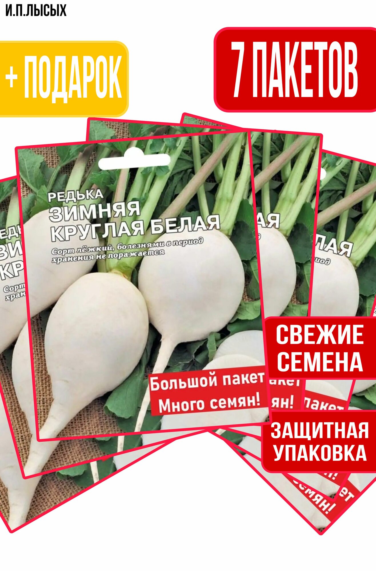 Семена Редька Зимняя круглая белая