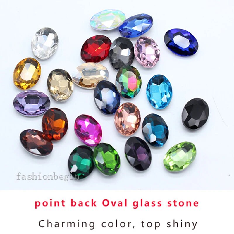 Универсальные овальные стразы из хрустального стекла со стразами, необычные камни, бусины для обуви, сумки, одежды, ремесла, ювелирный материал «сделай сам»