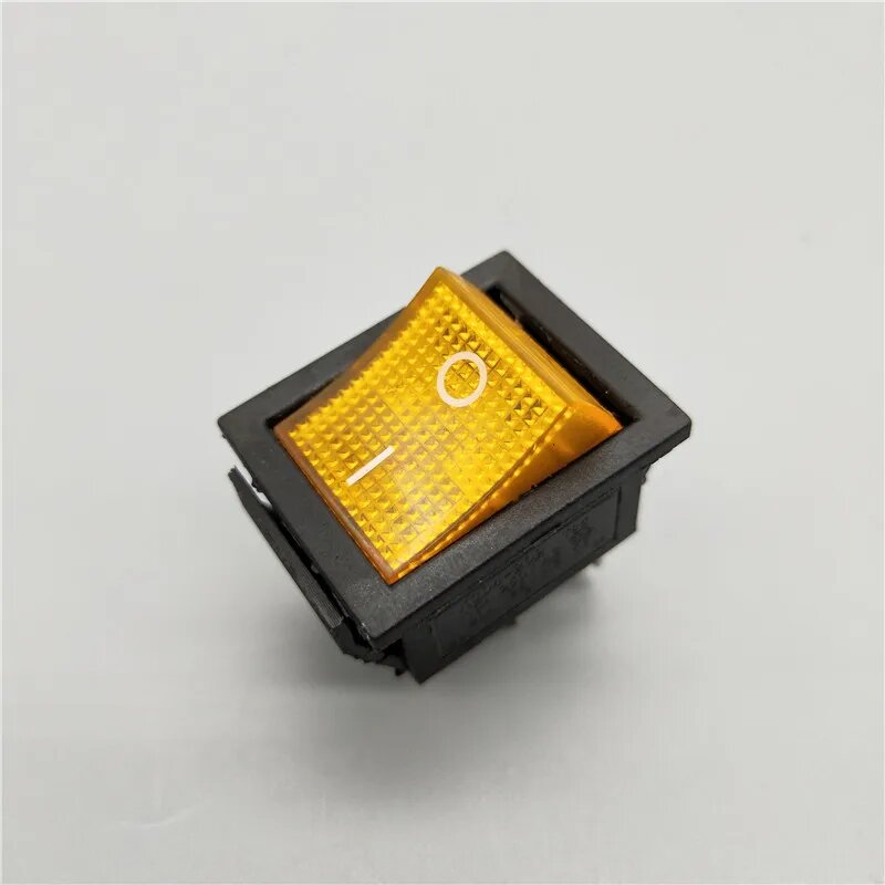 Переключатель KCD4 желтый 4 Pin, 1шт