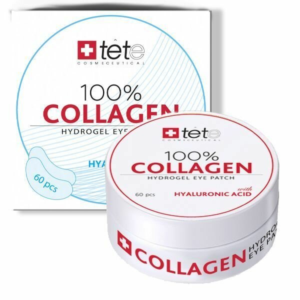 Коллагеновые патчи для глаз TETе Сosmeceutical 100% COLLAGEN HYDROGEL EYE PATCH