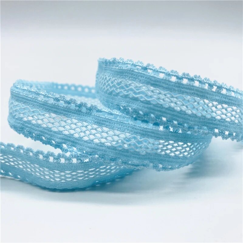 Эластичная сетчатая лента MYDEMBMSSYGYI 15мм Голубой, 2yards, Light Blue