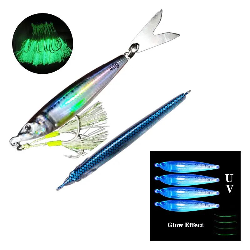 Блесна Atsuim, 60/80 г, blue-uv-hook