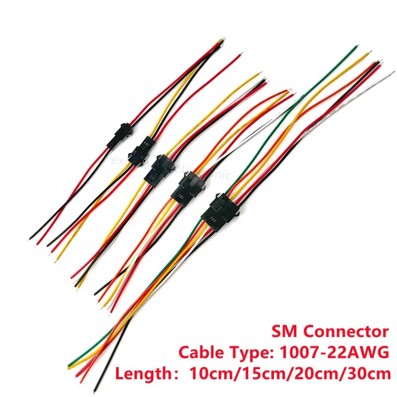 Кабель SM2.54 для зарядки 22AWG 2/3/4/5/6 pin 100/150/200/300 мм 4п, 300mm