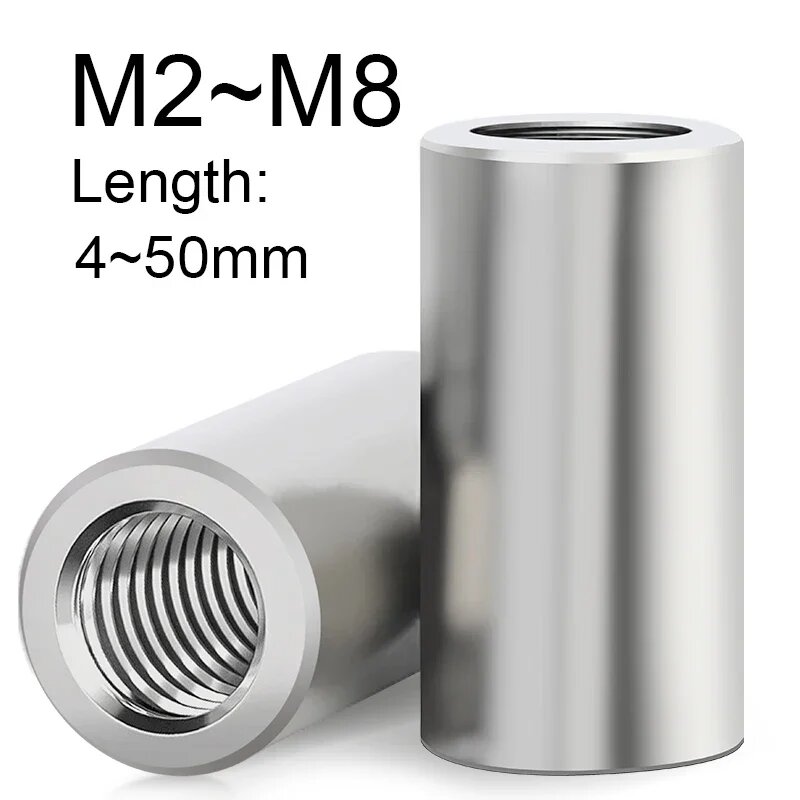 Соединительные гайки из нержавеющей стали 304 M5x8-5PCS, 20mm