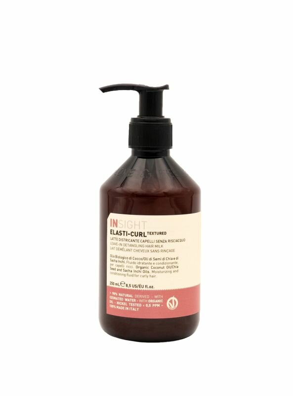 INSIGHT Несмываемое молочко для кудрявых волос ELASTI-CURL, упругие локоны и эластичность, 250 мл