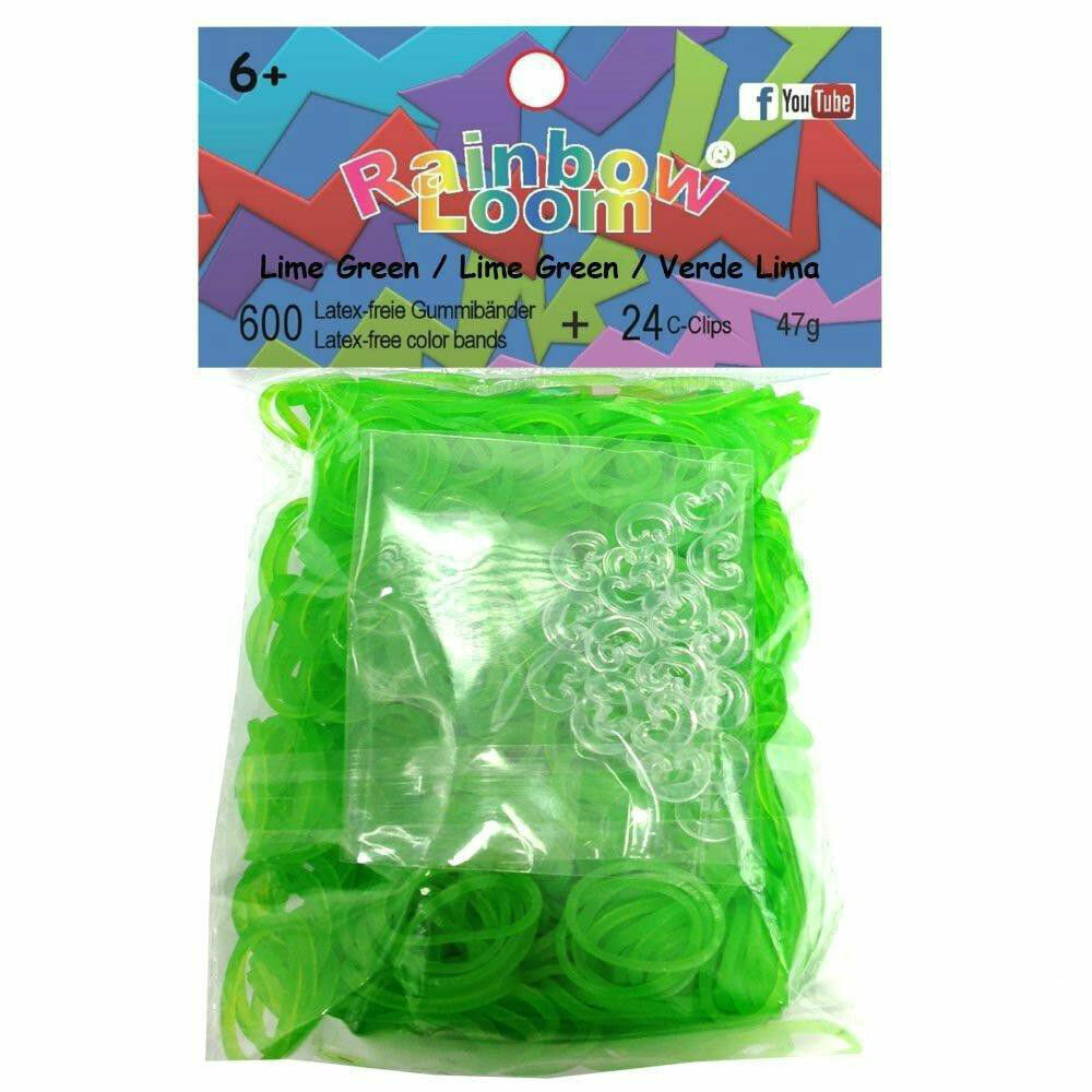Резинки для плетения браслетов Rainbow Loom Зеленый Лайм Lime Opaque (B0005)