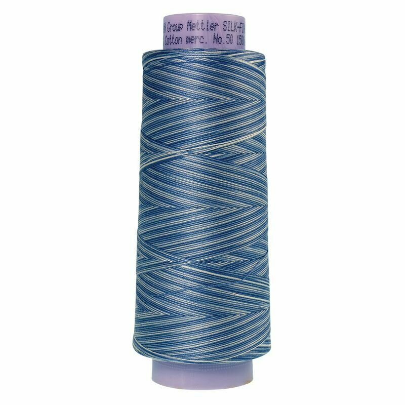 Нить для машинного квилтинга METTLER "Silk Finish", Multi Cotton 50, 1372 м, цвет 9811, Clear Sky