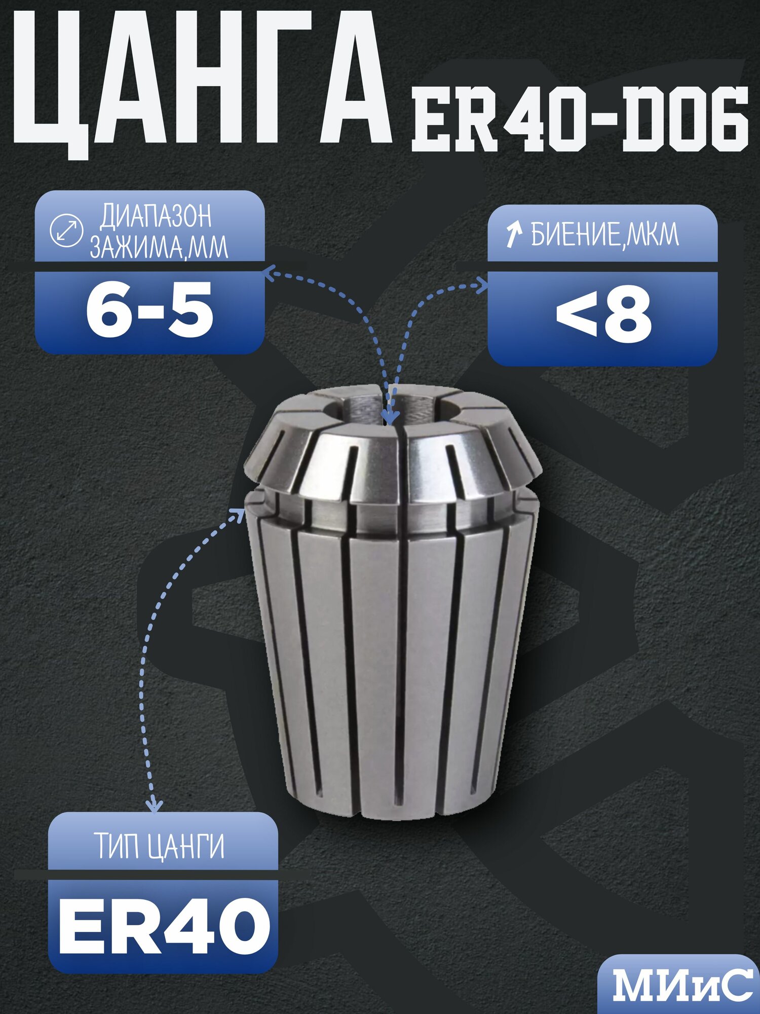 Цанга ER40 6-5 мм АА