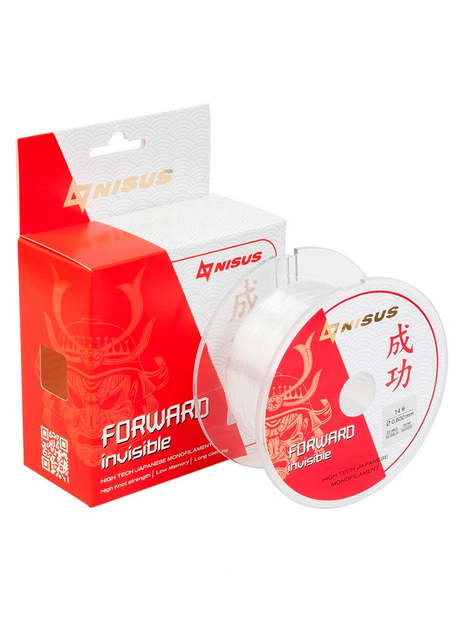 Леска для рыбалки Nisus FORWARD Invisible Nylon Transparent 0,60mm/150m (N-FI-060-150)