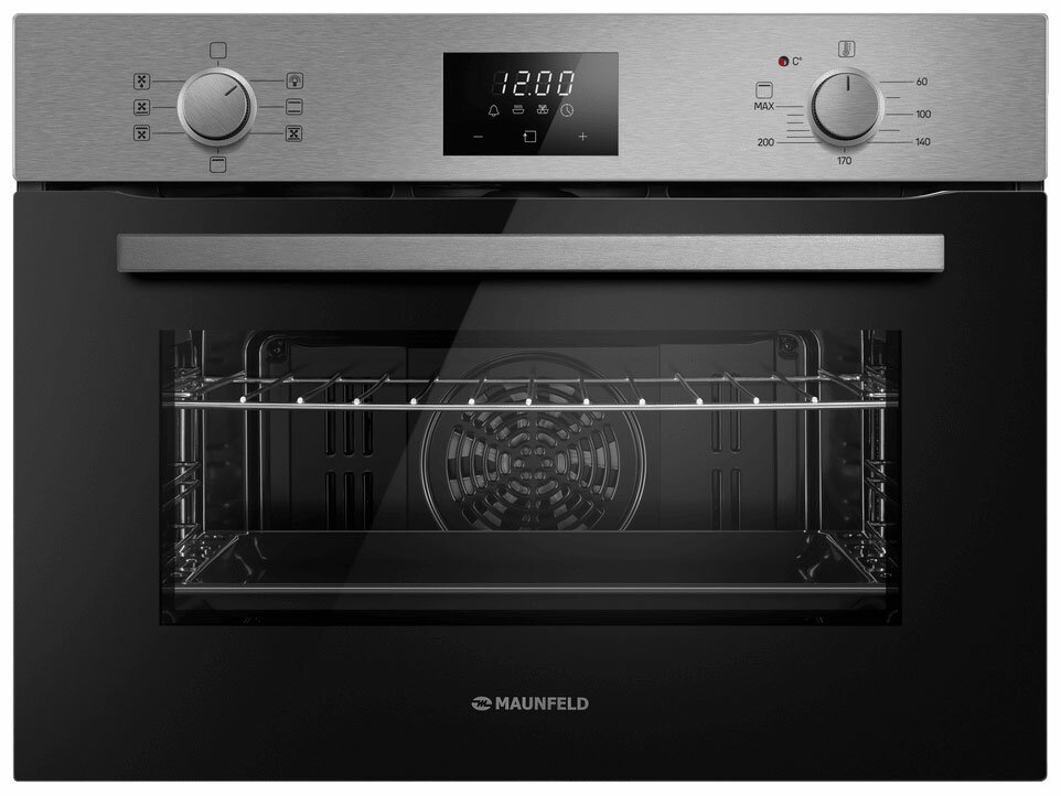 Электрический духовой шкаф Maunfeld AMCO537S 59 см, 53 л гриль конвекция, серый