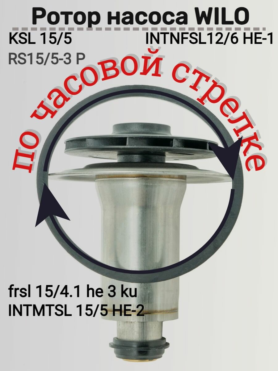 Ротор (по часовой стрелке) насоса для Wilo KSL 15/5, INTNFSL12/6 HE-1