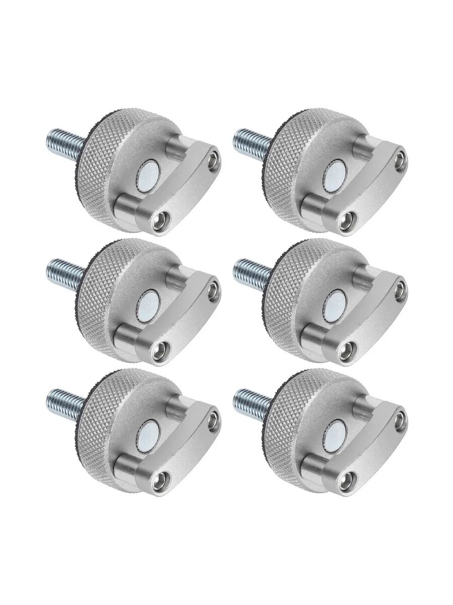 6 шт, быстросъемный винт с накатанной головкой, стальная