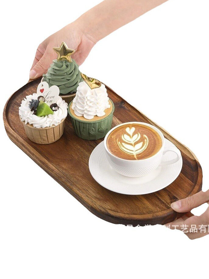 Японский стиль поднос из акациевого дерева, тарелка для фруктов, настольная посуда