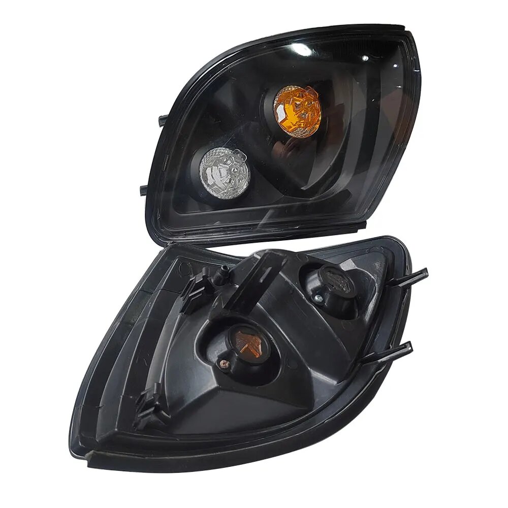 Автомобильный передний указатель поворота, угловой светильник для Mitsubishi Delica L400 1998, 4M41, пара Черный