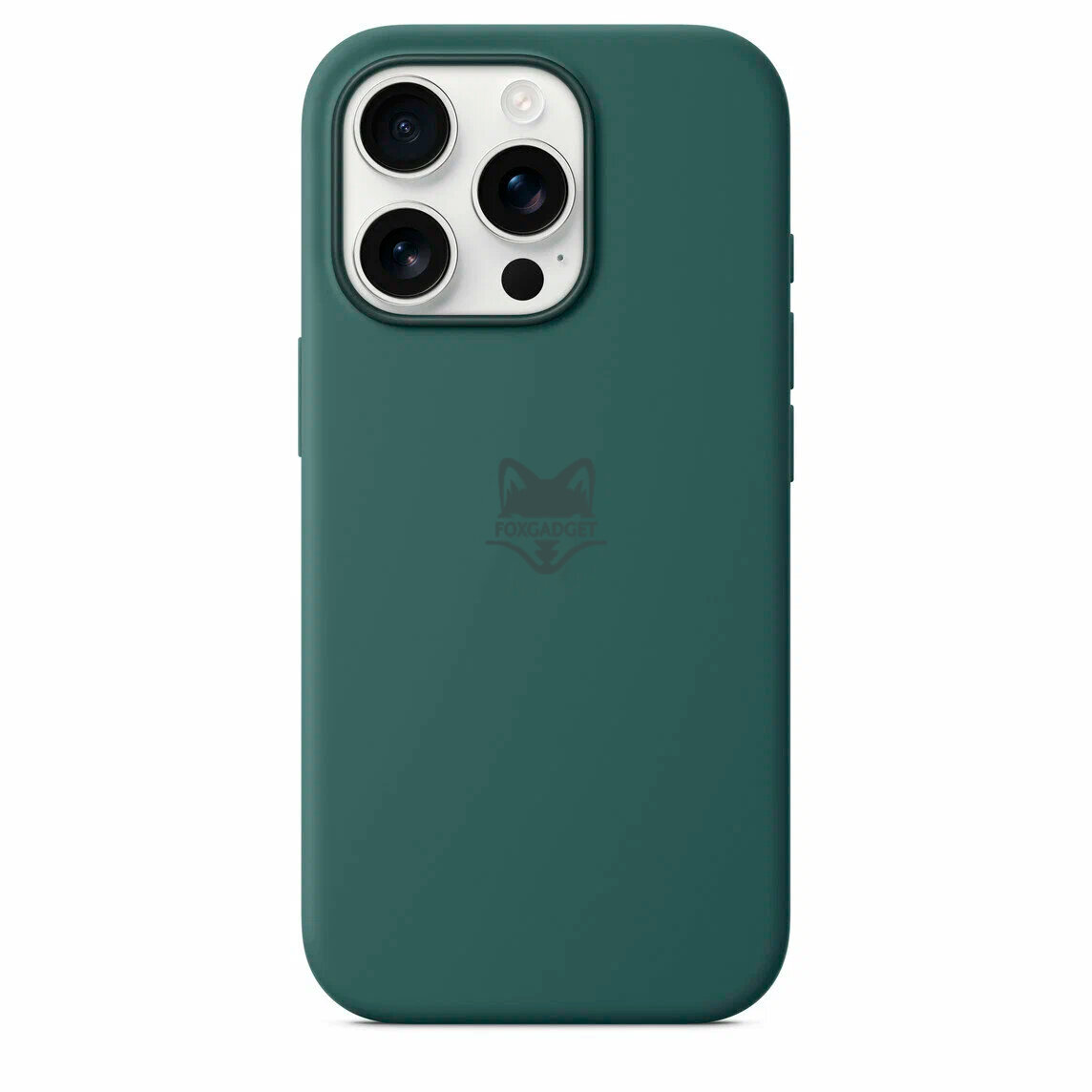 Чехол силиконовый для iPhone 16 pro max / Магнитный держатель / Silicone Case /Lake Green / Зеленый