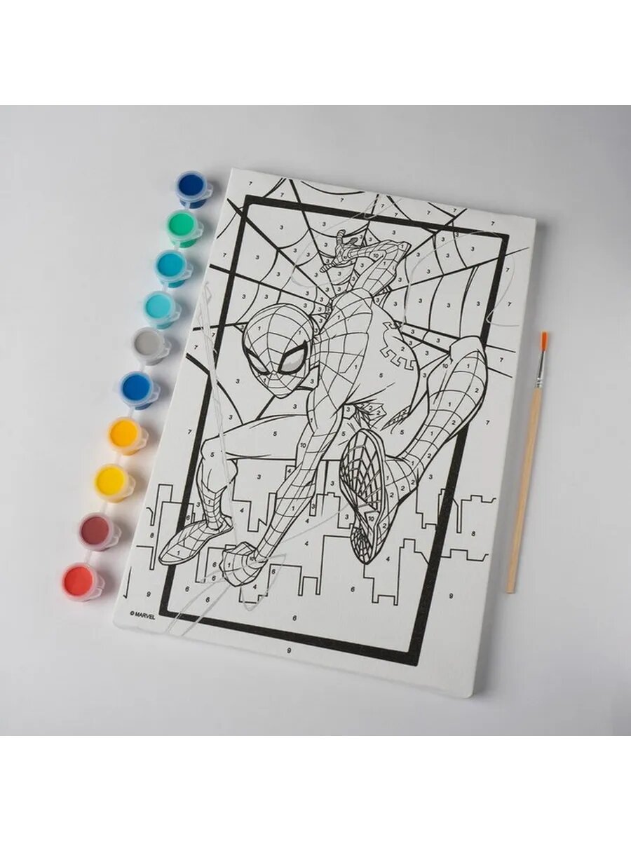 Детский набор для рисования по номерам - Человек-паук