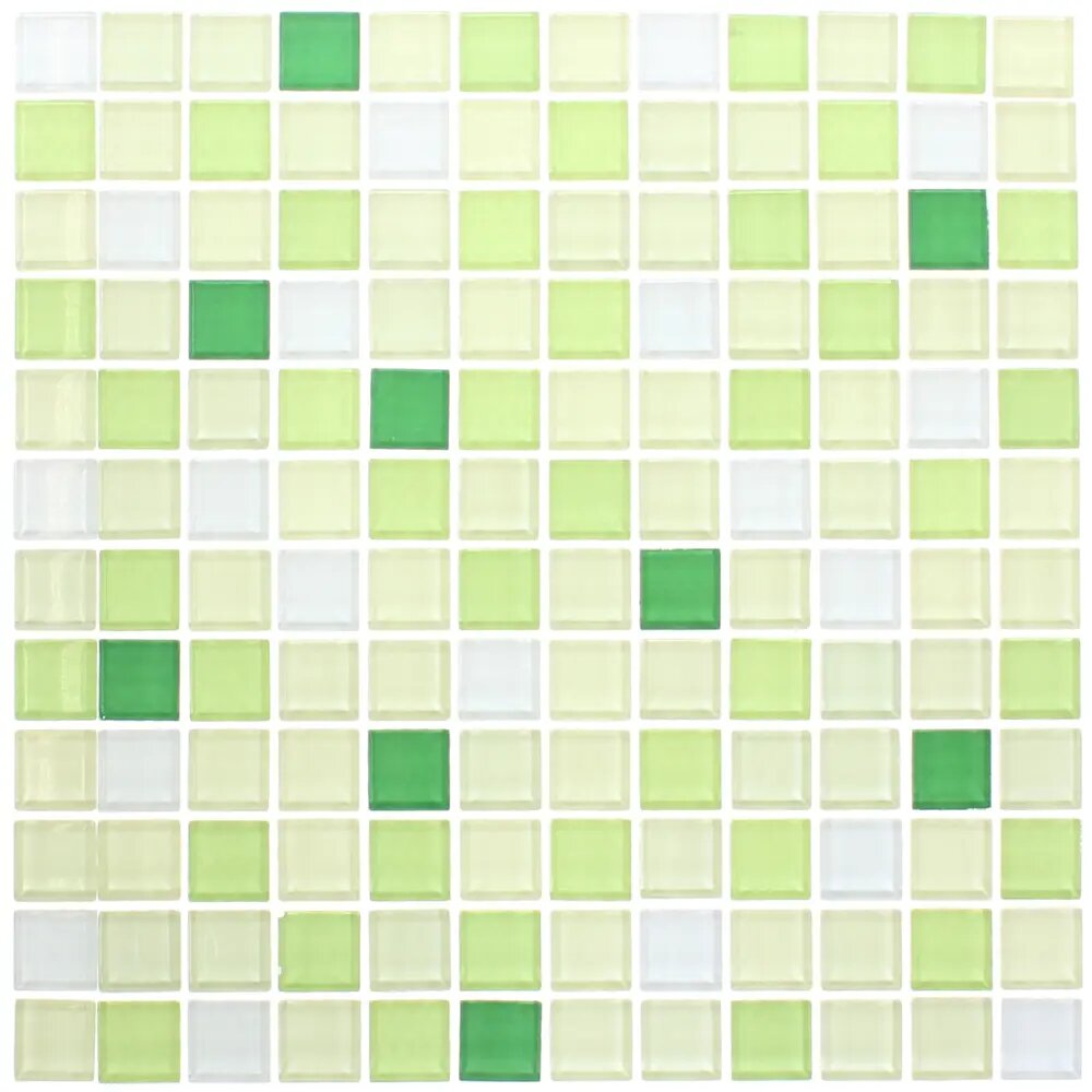 Креафорта мозаика стеклянная 300x300x4мм зеленая