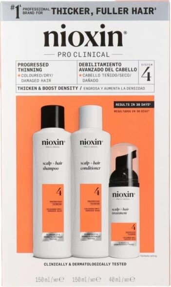 NIOXIN System 04 - набор Система 4 (шампунь 150мл + кондиционер 150мл + маска 40мл)