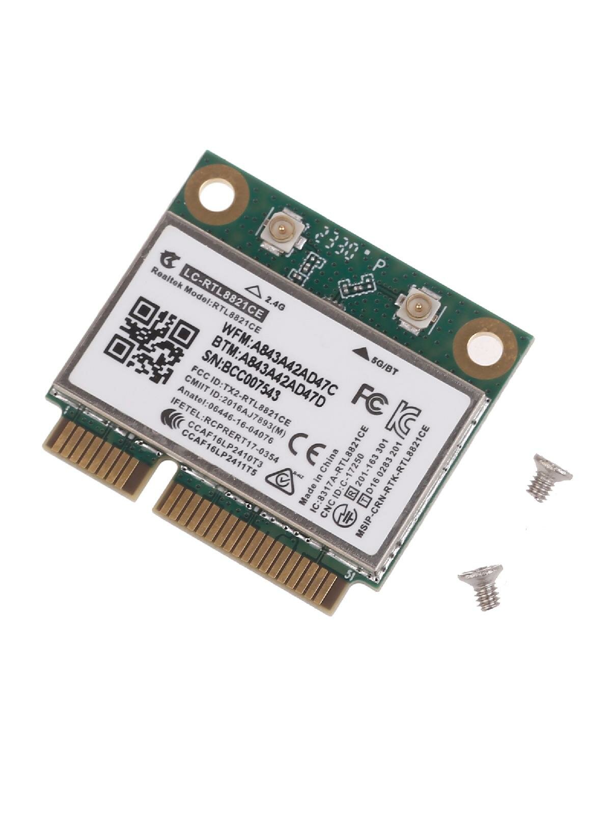 High Speed RTL8821CE Wifi Networks Card Mini PCIE Wifi Adapter 2.4Ghz/5Ghz 802.11AC for ISUS/Terransforce Laptop