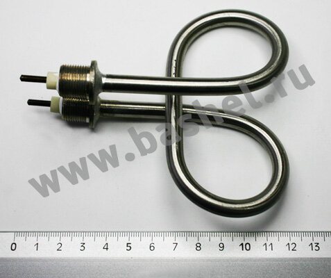ТЭН универсальный F00 1250W 40-3-7,4/1,25J220 (нерж, лежачая восьмерка)