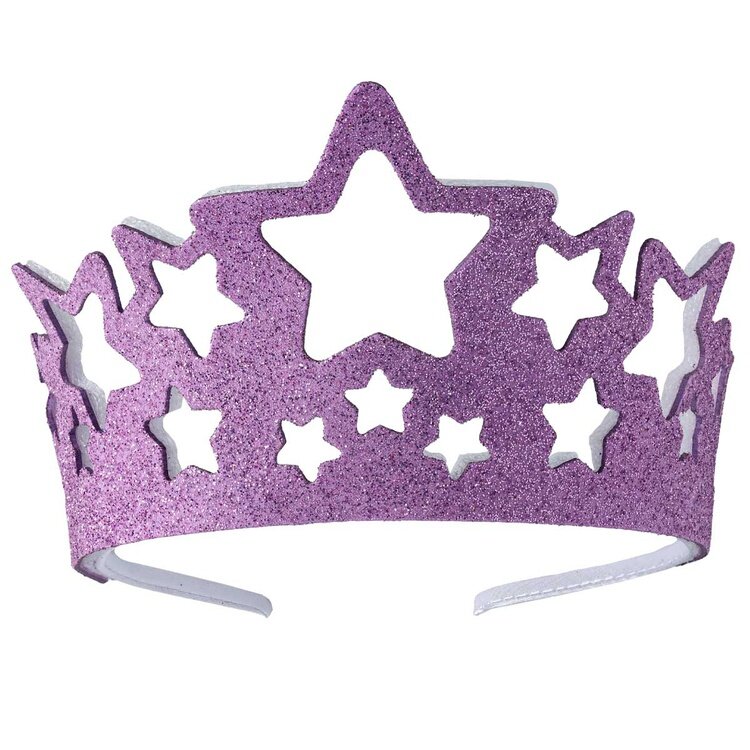 Карнавальный ободок КНР корона, звезды, лавандовая, блеск