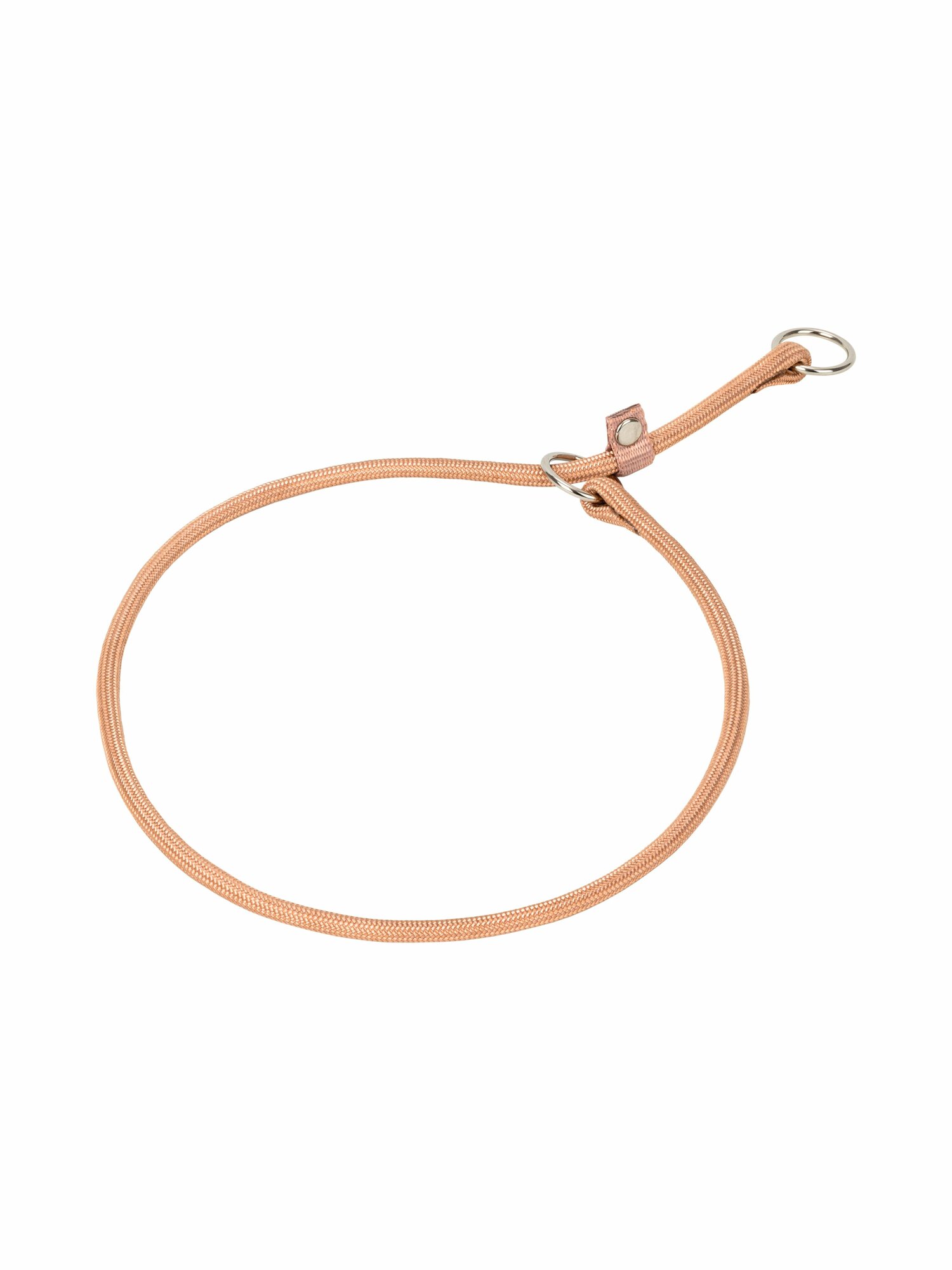 Ошейник-удавка для средних и крупных собак, с двумя кольцами, шнур 6мм, обхват шеи до 50см, медь, ZooOne, 76-2226