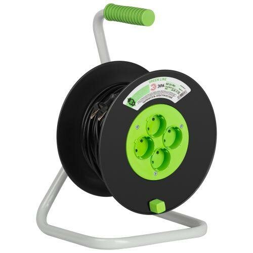Удлинитель на пластик. катушке 4х30м без заземл. KAT-2x1-30m Greenline ПВС 2х1 Эра, ЭРА Б0065105 (1 шт.)