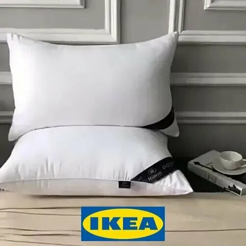 IKEA Подушка Deo 50x70 см, Средняя жесткость, Гусиный пух, Перо