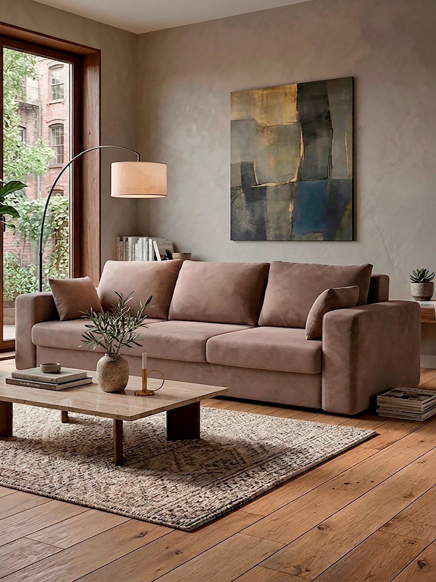 Диван Ливерпуль Лайт Velutto 37 NOW 230x94x80 см, бежевый Велютто, еврокнижка Фиеста