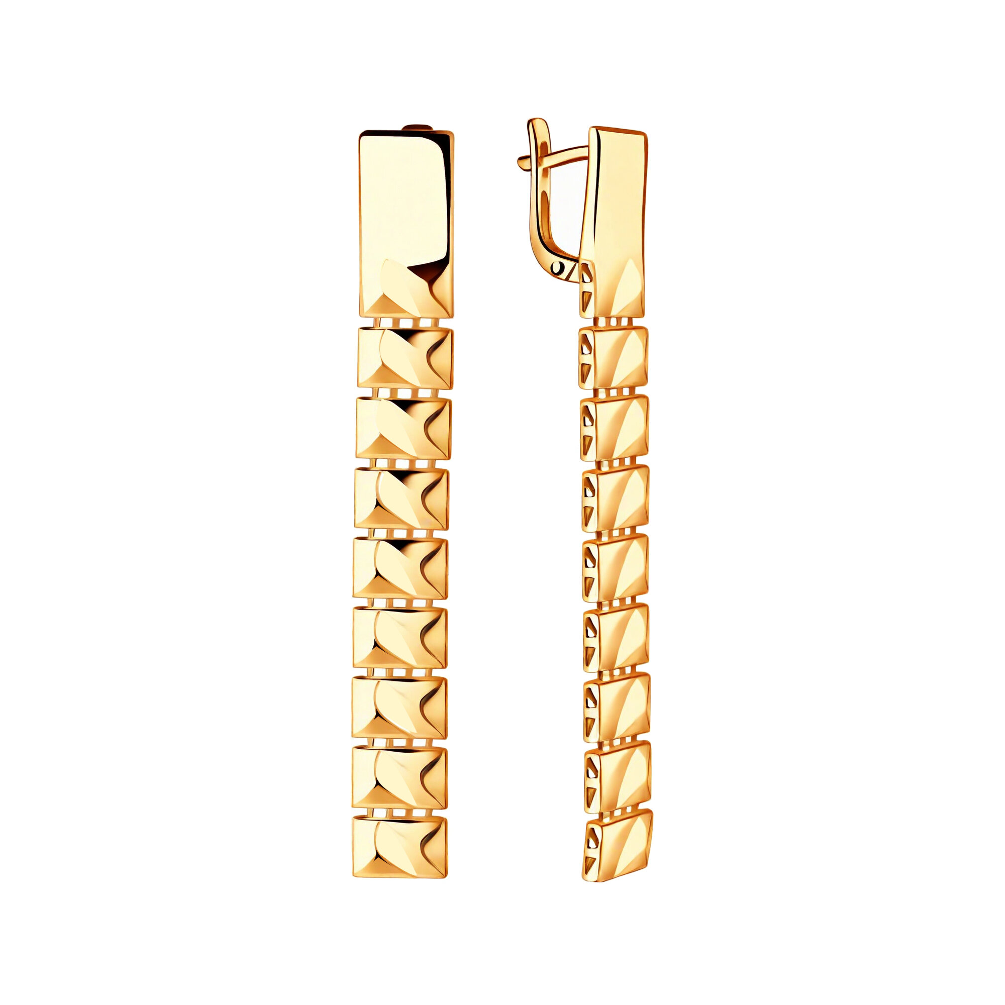 Серьги Diamant online, красное золото, 585 проба