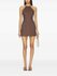 Платье MATTHEW BRUCH Halterneck denim mini dress, размер 6, коричневый