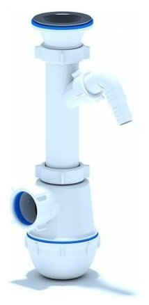 Сифон для мойки АНИ Пласт Грот с отводом для бытовой техники, 40 мм (A1000)