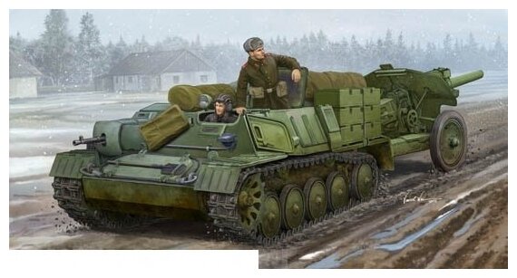 09509 Тягач Soviet AT-P artillery tractor