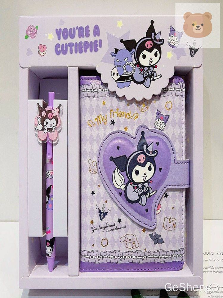 Блокнот A5+ Hello Kitty розовый套装 с ручкой, сердечный дизайн, для девочек, подарков — фото 1