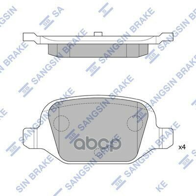 Колодки торм. дисковые Hi-Q CHRYSLER YPSILON 11- R (D1617) Sangsin brake арт. sp1823