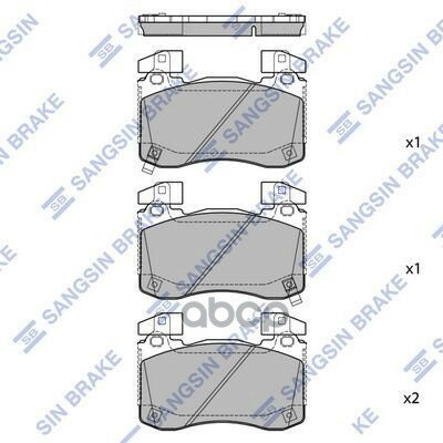 SP1936 колодки дисковые передние! KIA Stinger 3.3 17> Sangsin brake арт. SP1936