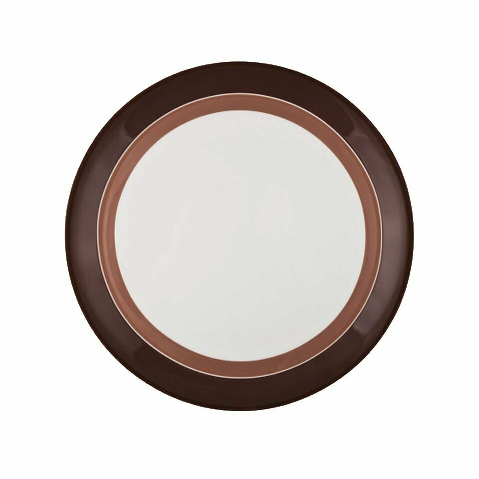 Тарелка Mikasa Utd Brown, 27 см, фарфор, цвет белый-коричневый (A2114856)
